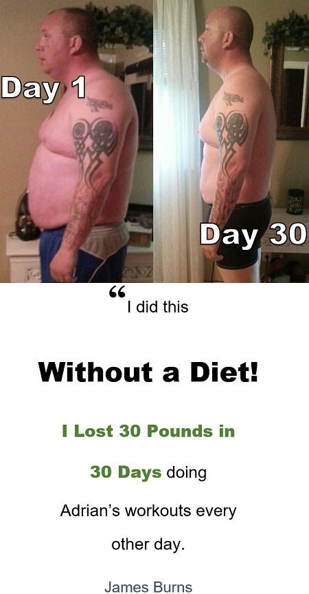 Adrian Bryant's Fat Loss Plan → Started Yesterday → Already Lost 2 Pounds